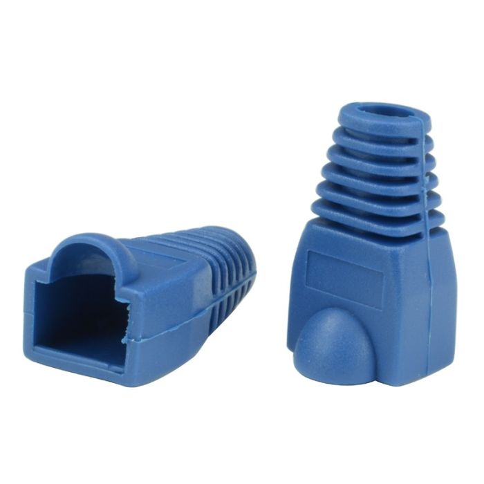 Powertel Telecom & Trade - Blue Cat6 RJ45 Cable Relief Boots Pk 100