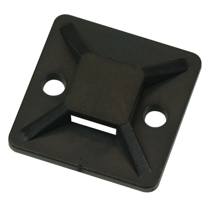 Powertel Telecom & Trade - Cable Tie Cradle 28mm Sq. Black Pk 100