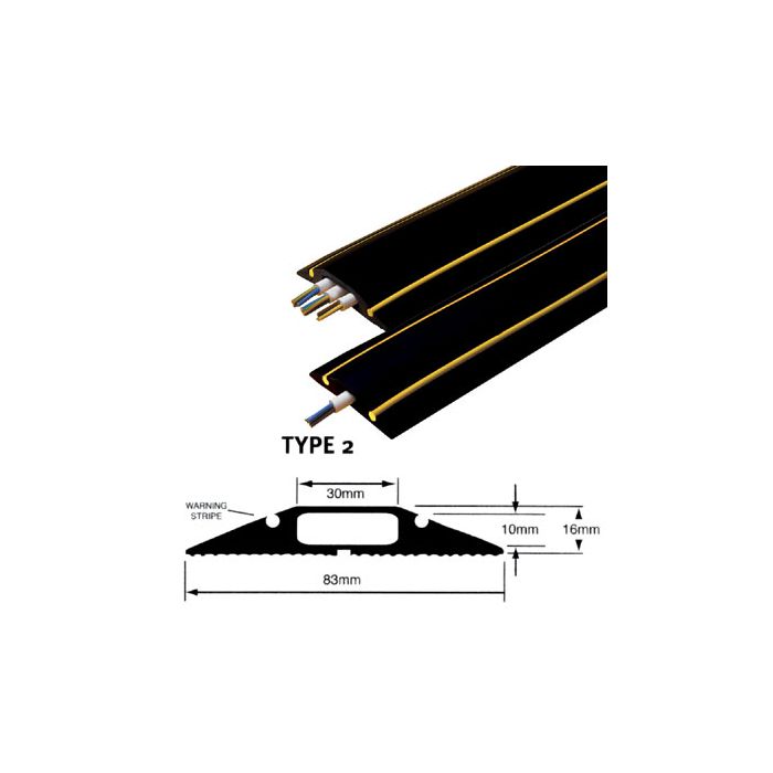 Powertel Telecom & Trade - Hazard Control Cable Protector Type 2 9m Bk