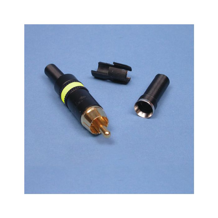 Powertel Telecom & Trade - RCA Phono Gold Plated Plug Yellow