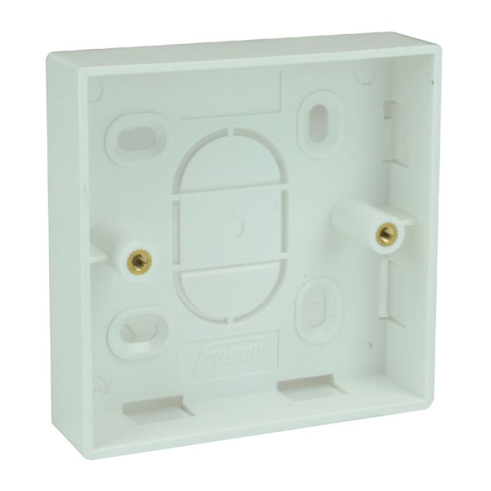 Powertel Telecom & Trade - Single Gang 1 Outlet Back Box 22mm