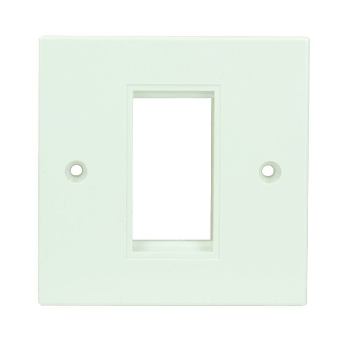 Powertel Telecom & Trade - Single Gang Faceplate for Euro Style Modules