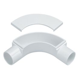 Powertel Telecom & Trade - Round PVC Conduit White 25mm Inspection Bend ...